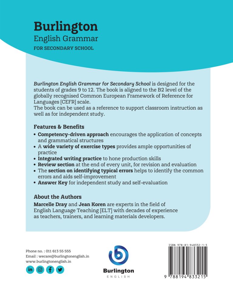 Burlington English Grammar for Secondary School