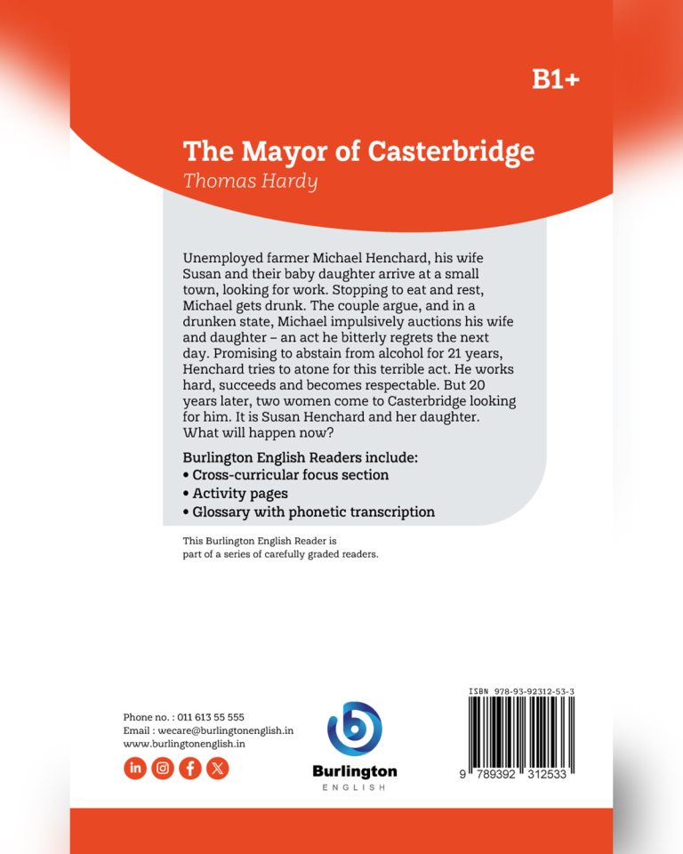 The Mayor of Casterbridge by Thomas Hardy - Reader Book For Grade 7